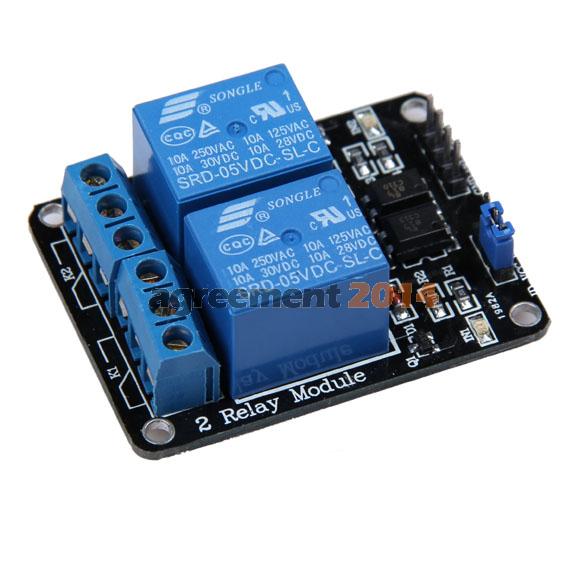 Купить 5v 2 канальный релейный модуль для Arduino Pic Arm Dsp Avr