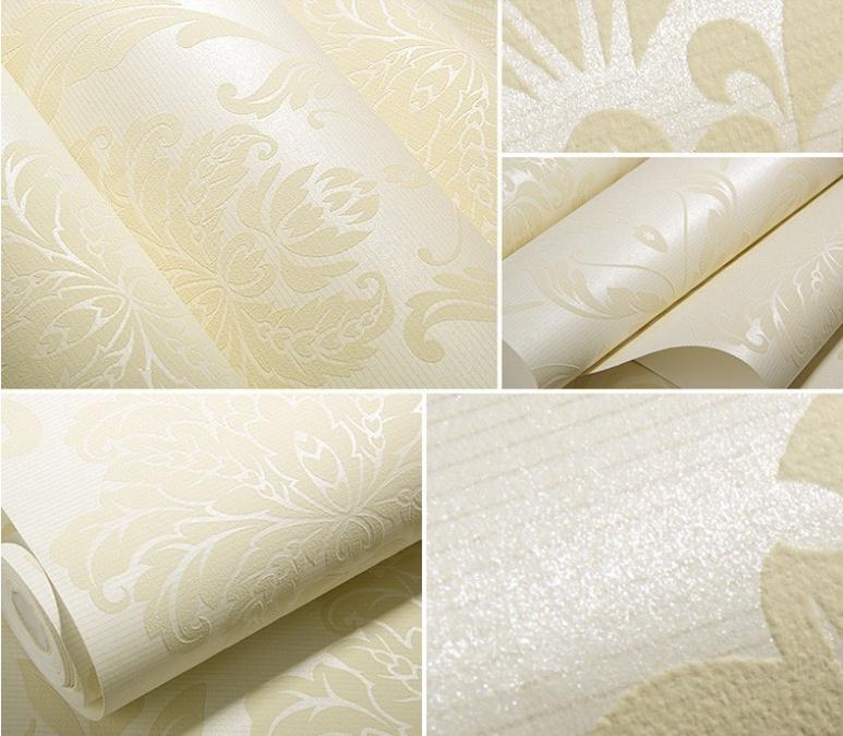 Купить Обои бумажные цветочные дамасской стены ролл классический tapete ...