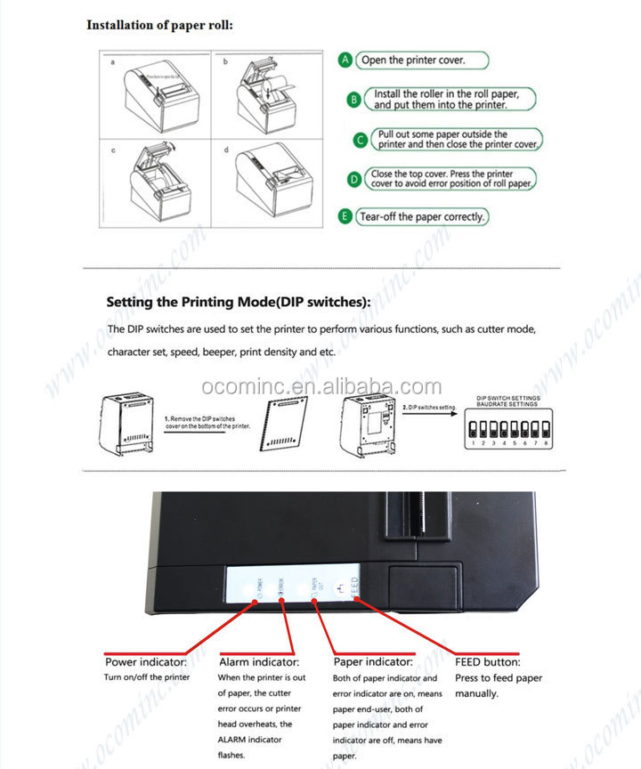 OCPP-88A 80mm Thermal Printer Line Printing, POS Receipt Printer Thermal(id:9682737). Buy China ...