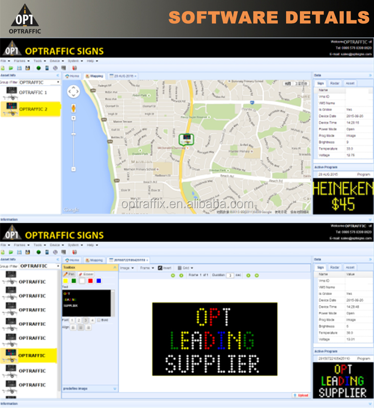 Portable Changeable LED Traffic VMS Sign Board Truck Mounted