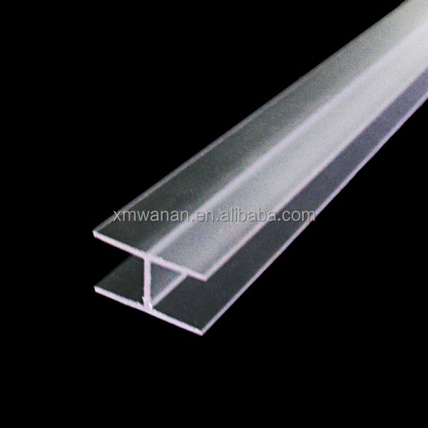 Sur mesure en PVC transparent en plastique H profil pour 10 mm verre-Profilés en plastique-ID de ...