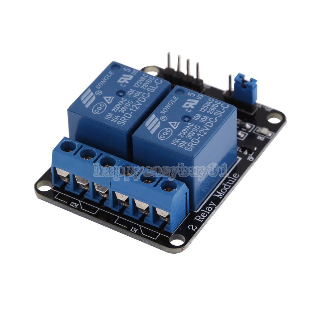 Купить новый модуль реле 2 канала 12v с Оптрон для Arduino ПОС Avr Dsp