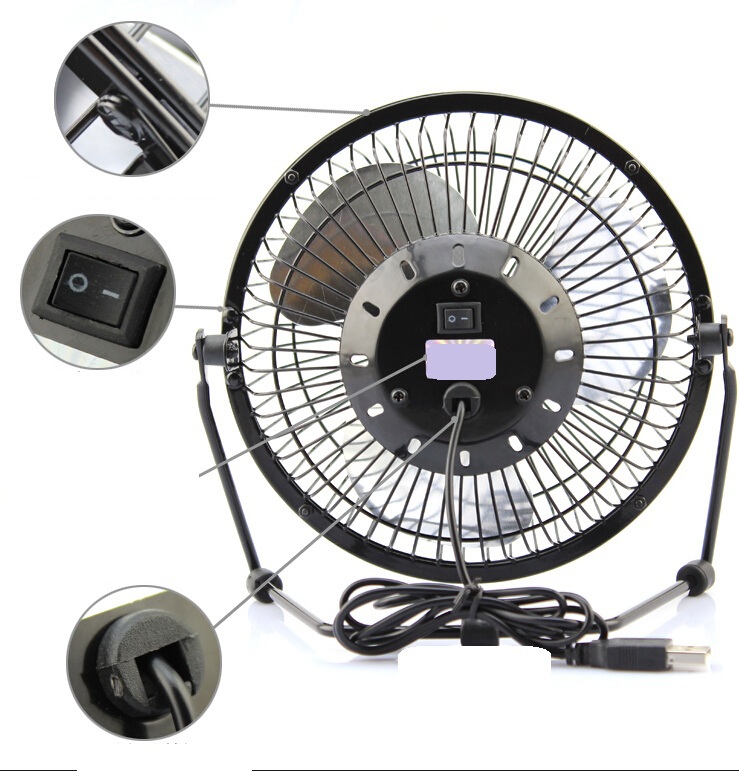 Купить USB вентилятор 6-дюймовый алюминиевый листья большие ...