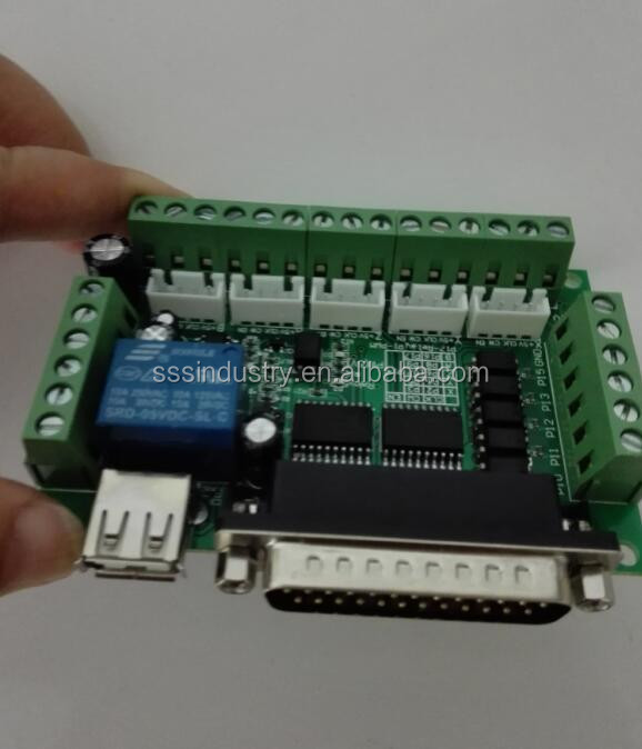 Cnc 5 축 인터페이스 브레이크 아웃 보드 스테퍼 모터 드라이버 Cnc 밀 Mach3